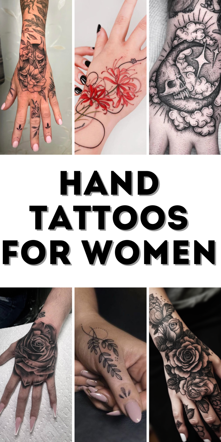 Elegant Hand Tattoos for Women: Unique Designs & Feminine Motifs