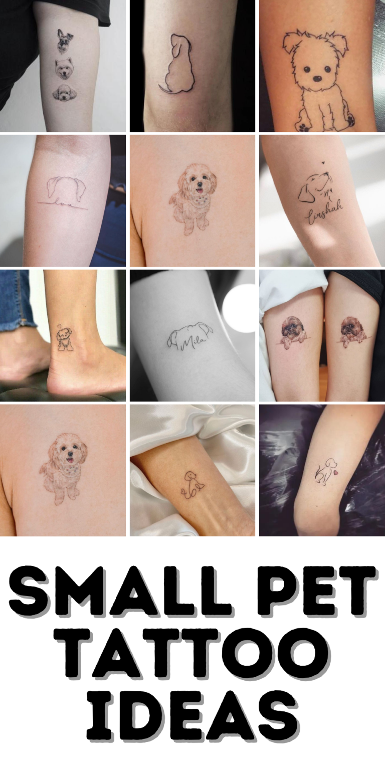 Cute and Minimalist Small Pet Tattoo Ideas for Men and Women to Honor ...