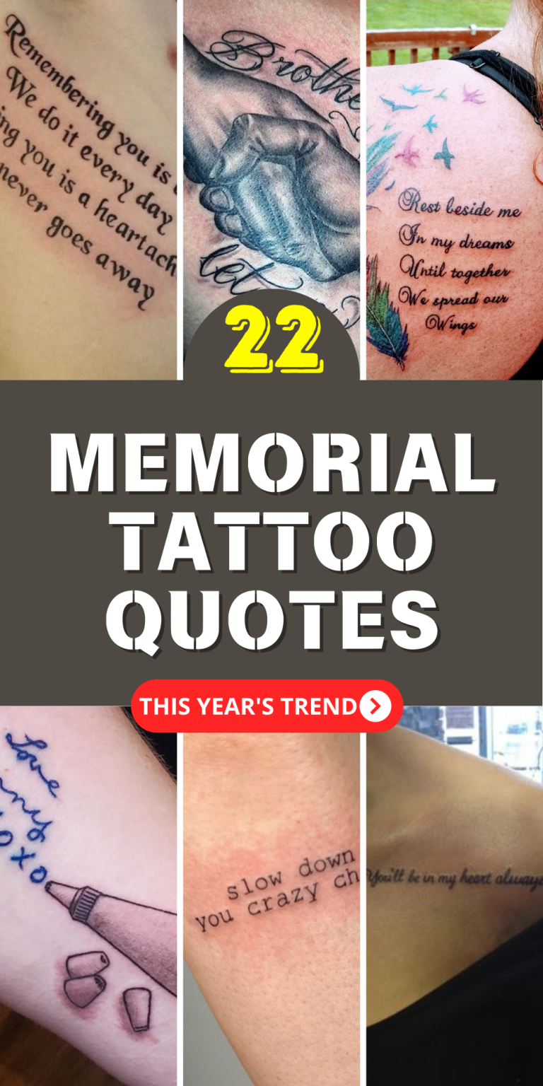 Memorial Tattoo Quotes: Honoring Lost Loved Ones Through Artful Ink
