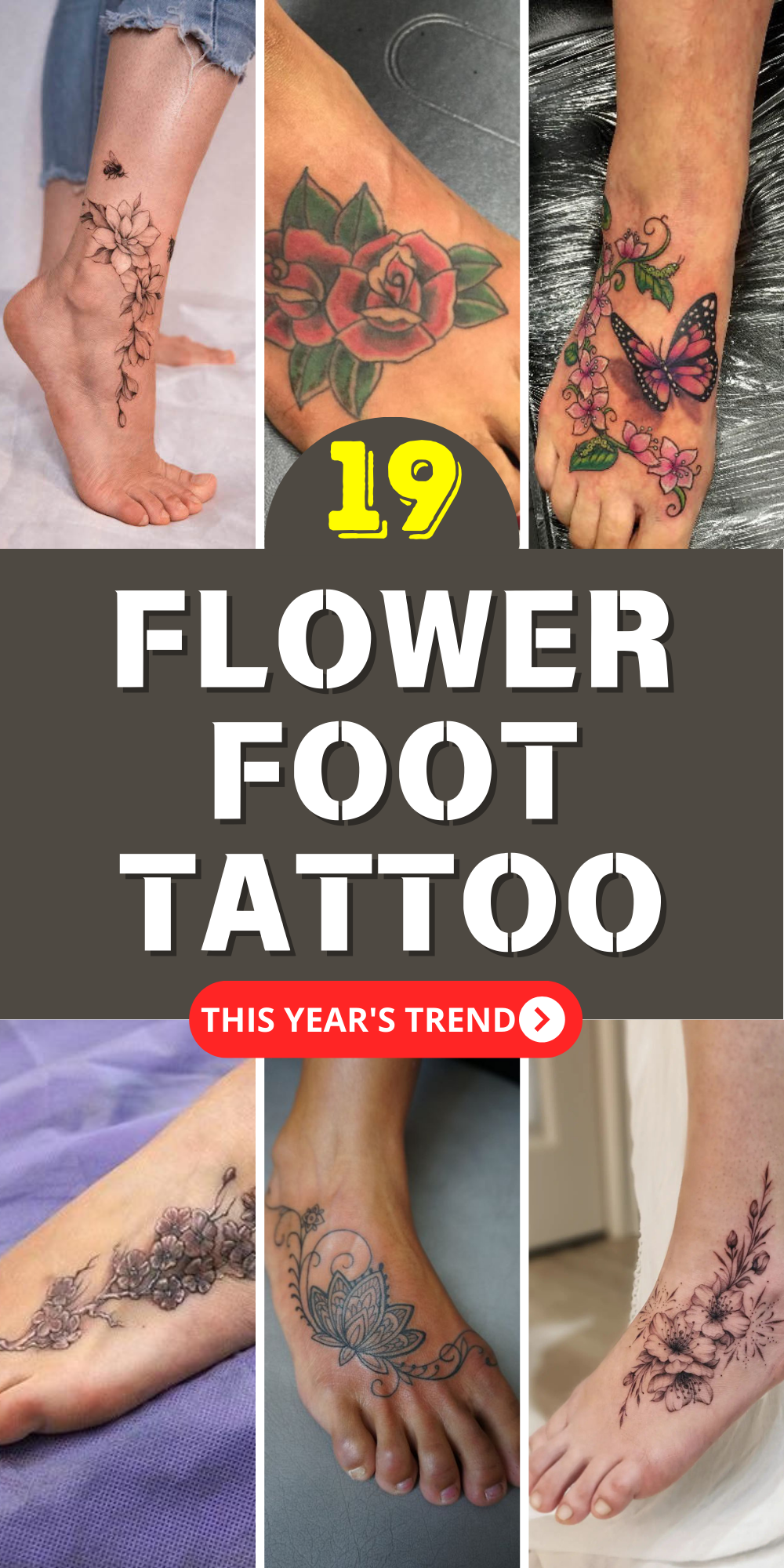 Flower Foot Tattoo Inspirations for Stylish Expression
