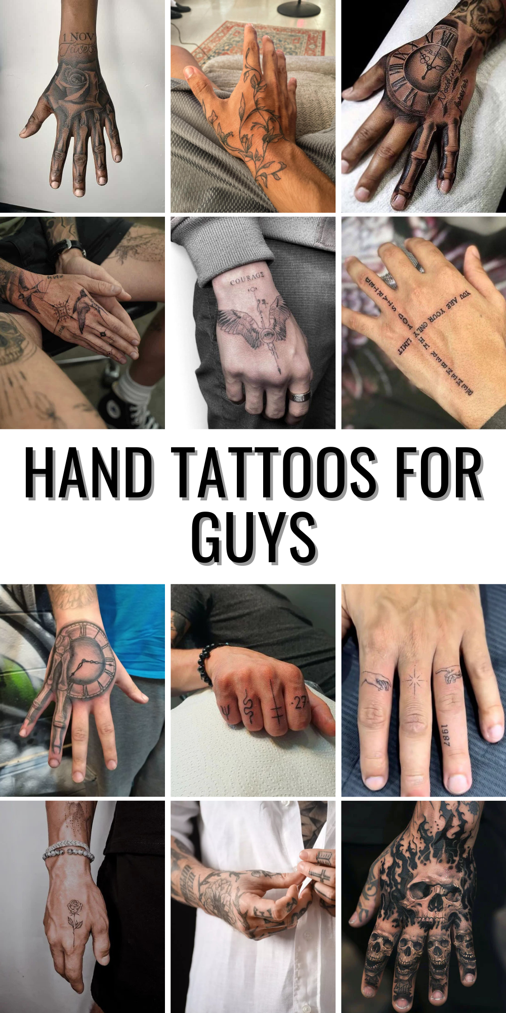 Bold Hand Tattoo Ideas for Men: Aesthetic and Unique Designs Featuring ...