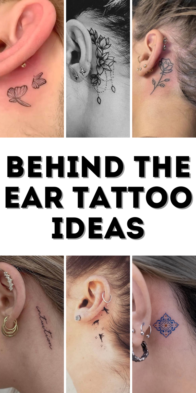 Behind the Ear Tattoo Ideas for Men and Women: Small, Unique, and ...
