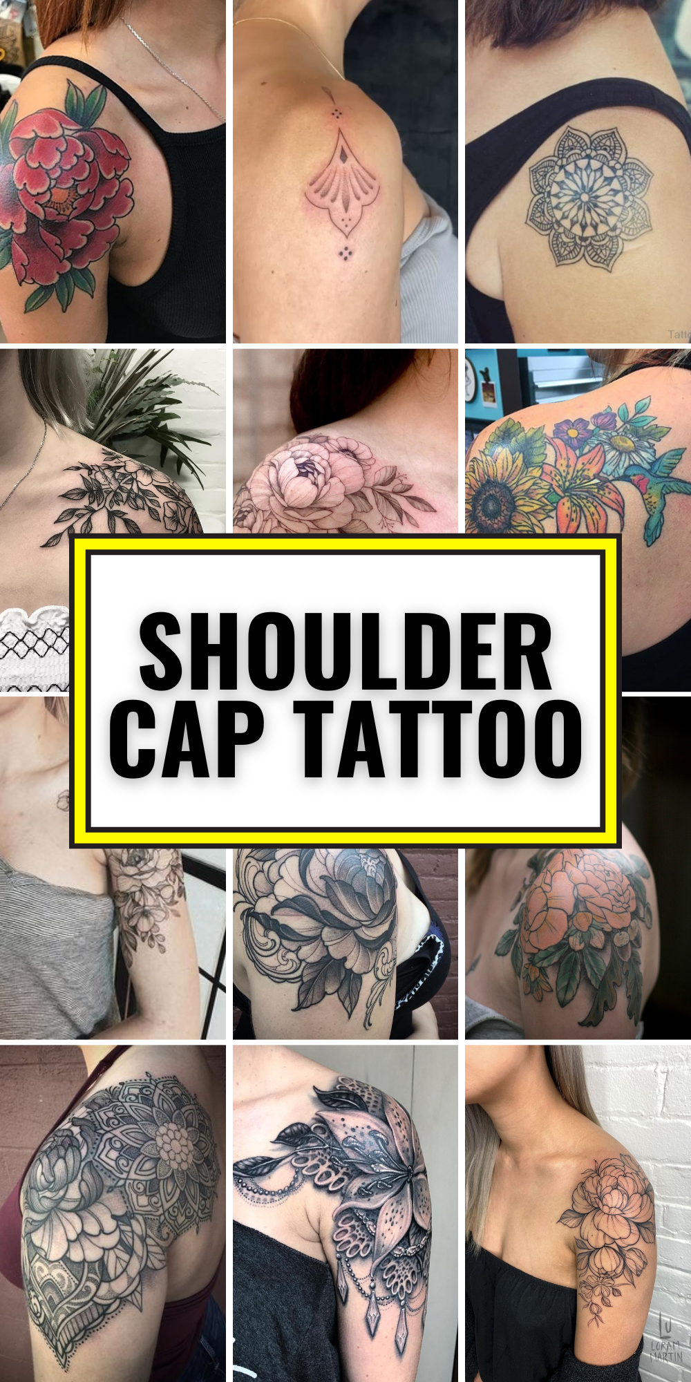 Unique Shoulder Cap Tattoo Ideas for Women and Men: Floral, Mandalas ...