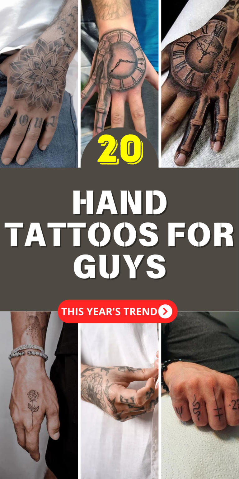 Bold Hand Tattoo Ideas for Men: Aesthetic and Unique Designs Featuring ...