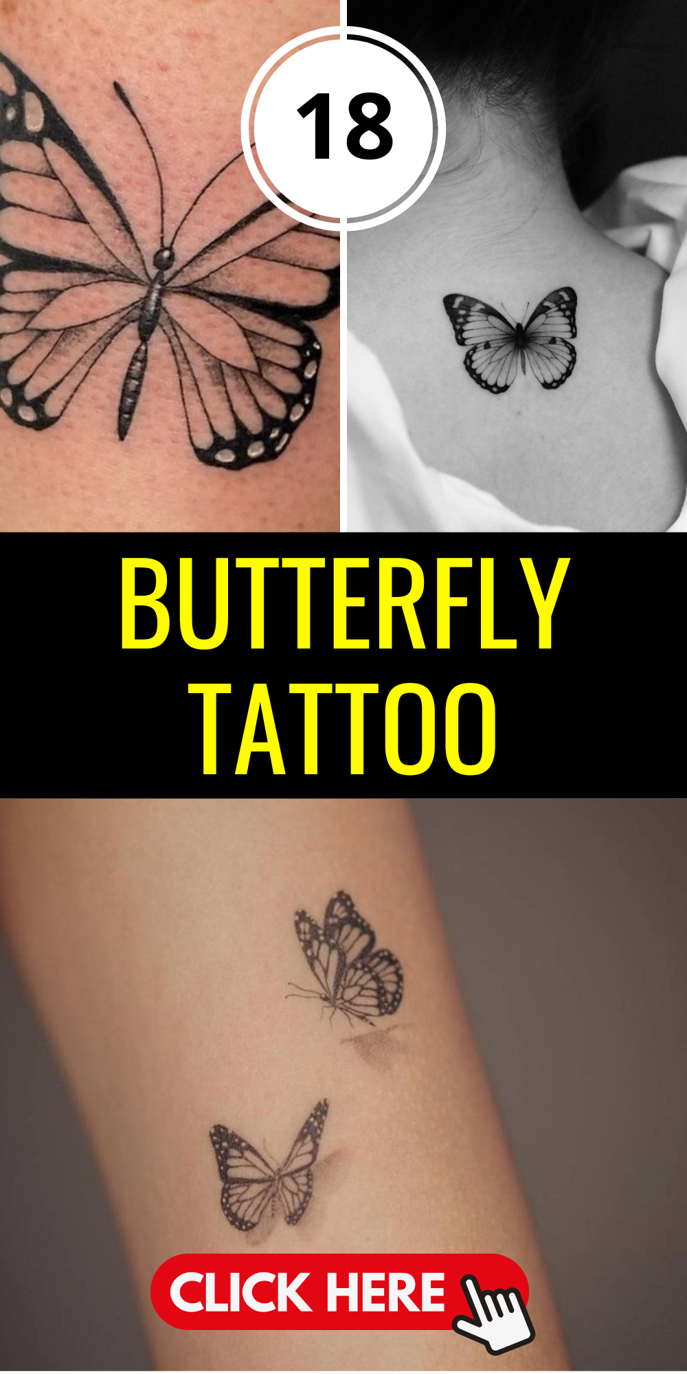 Butterfly Tattoo Designs for Women: Dainty, Fine Line, and Unique Ideas ...