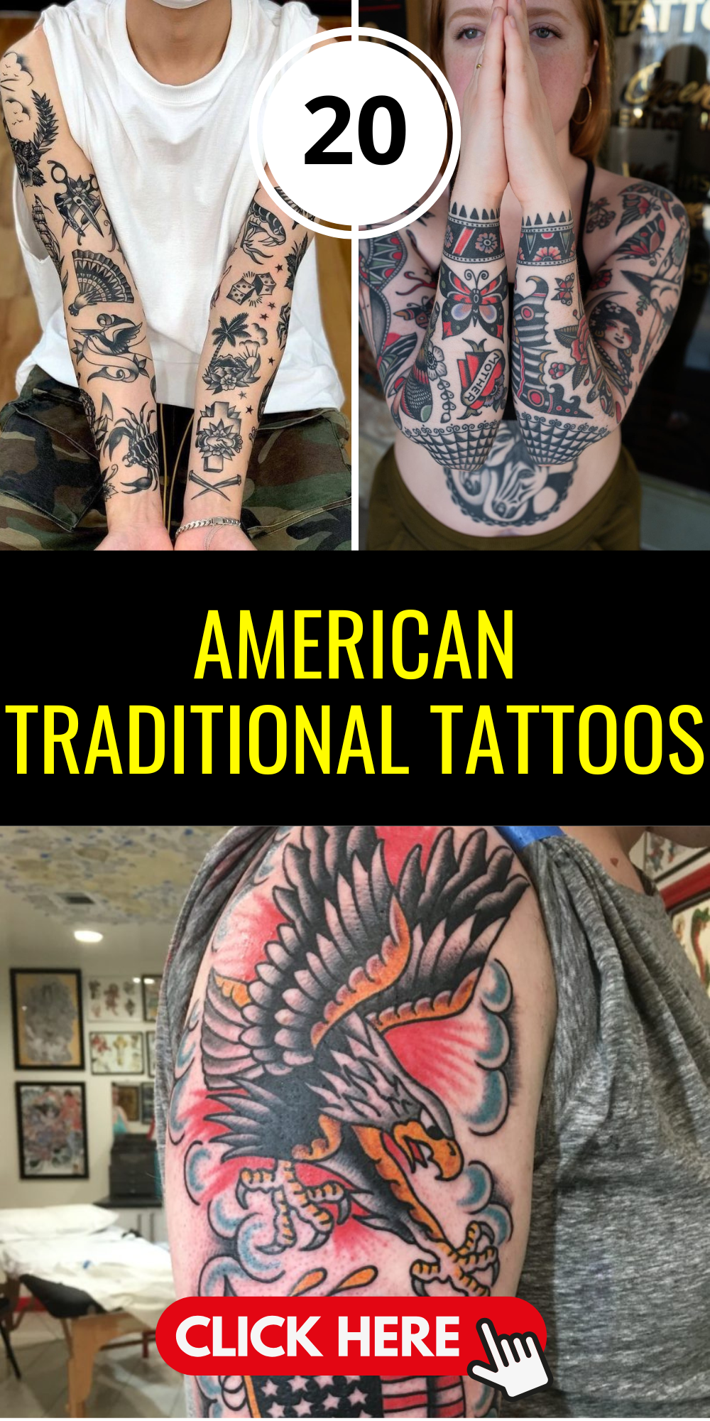 Bold American Traditional Tattoo Designs and Ideas for a Timeless Burnt ...