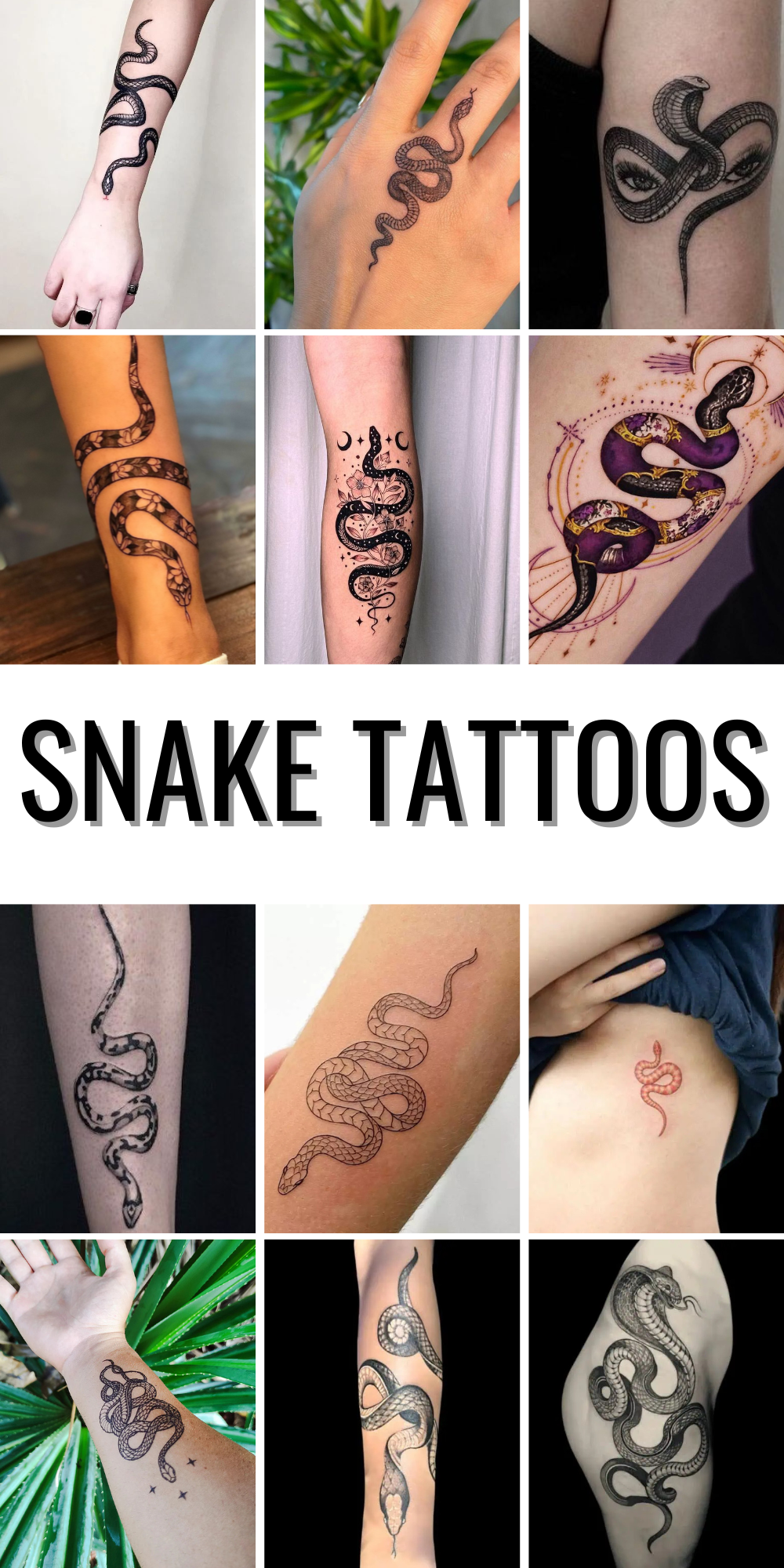 Captivating Snake Tattoos for Men and Women: Designs, Fine Line Ideas ...