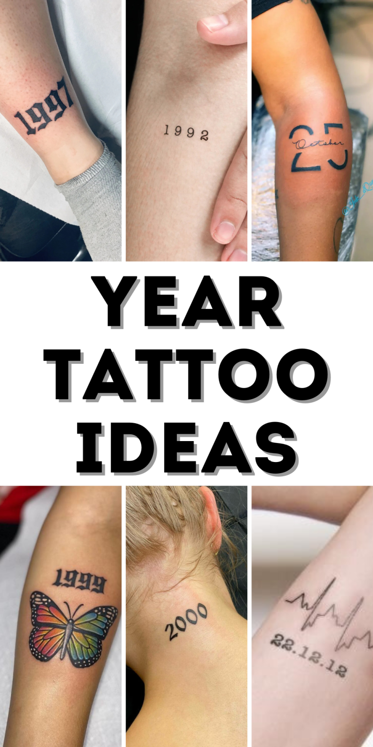 Year tattoo ideas for men and women with meaningful designs for family ...