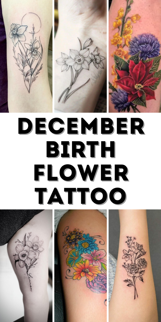 December Birth Flower Tattoo Ideas: Meaningful Narcissus and Holly ...