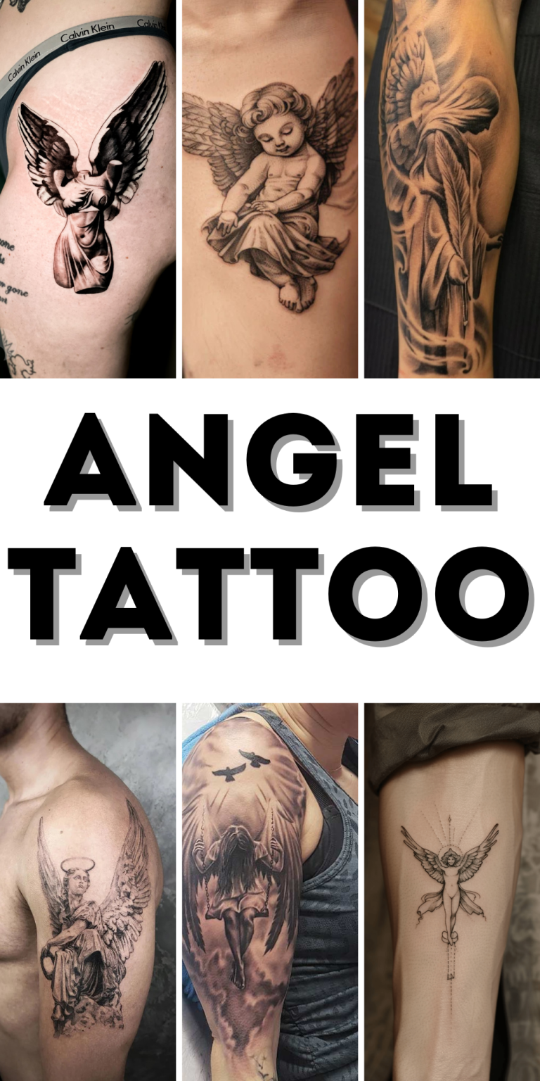 Captivating Angel Tattoo Designs for Men and Women: Guardian, Cherub ...