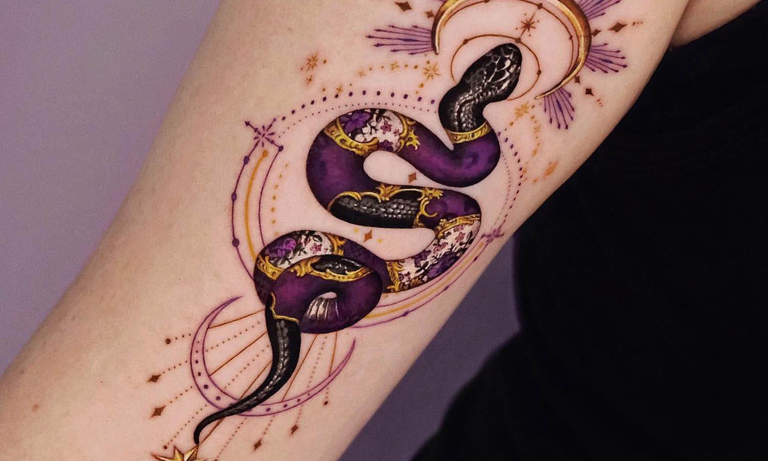 Captivating Snake Tattoos for Men and Women: Designs, Fine Line Ideas ...