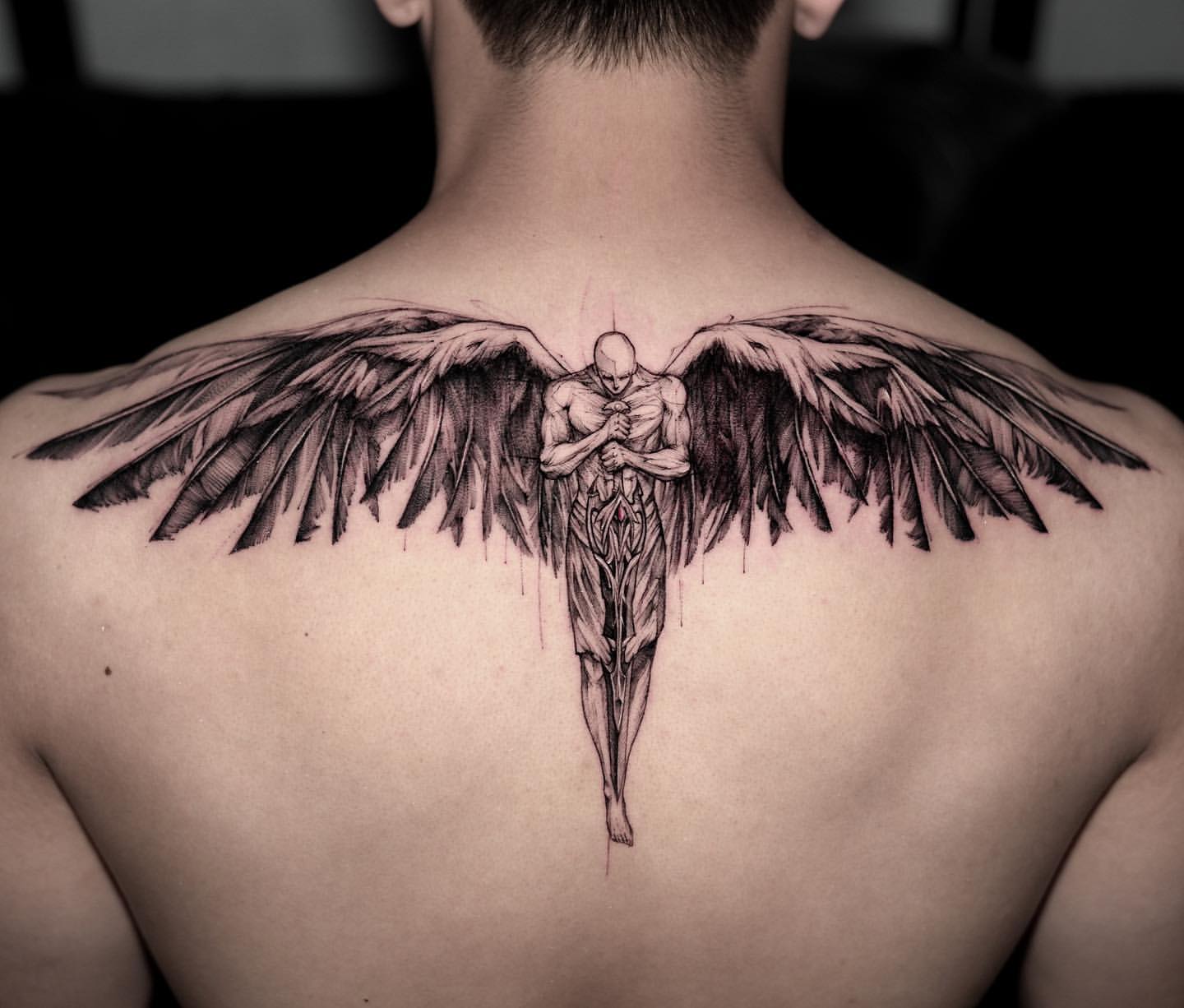 Captivating Angel Tattoo Designs for Men and Women: Guardian, Cherub ...