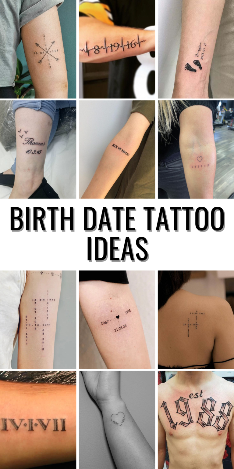 Creative Birth Date Tattoo Ideas for Men and Women: Unique Designs with ...