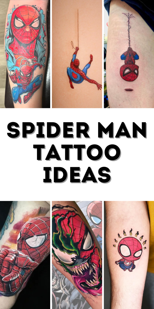 Amazing Spider-Man Tattoo Ideas for Small, Simple, and Colorful Sleeve ...