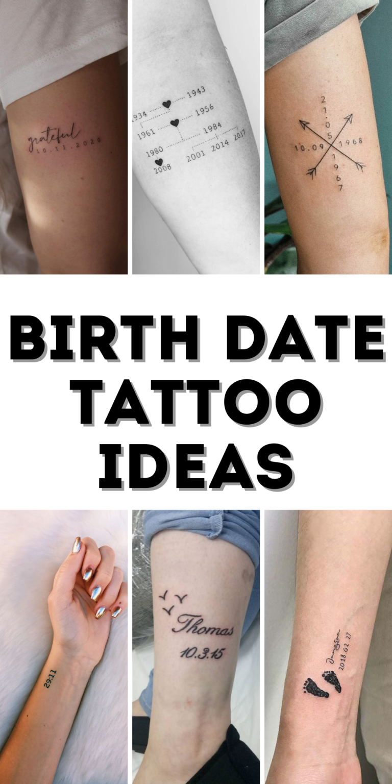 Creative Birth Date Tattoo Ideas for Men and Women: Unique Designs with ...