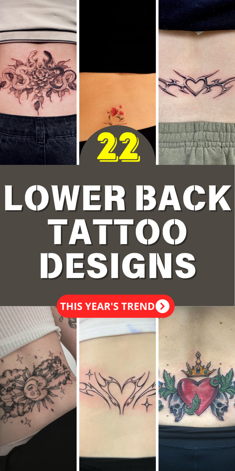 Lower back tattoo designs for women and men with meaning, flowers, and ...