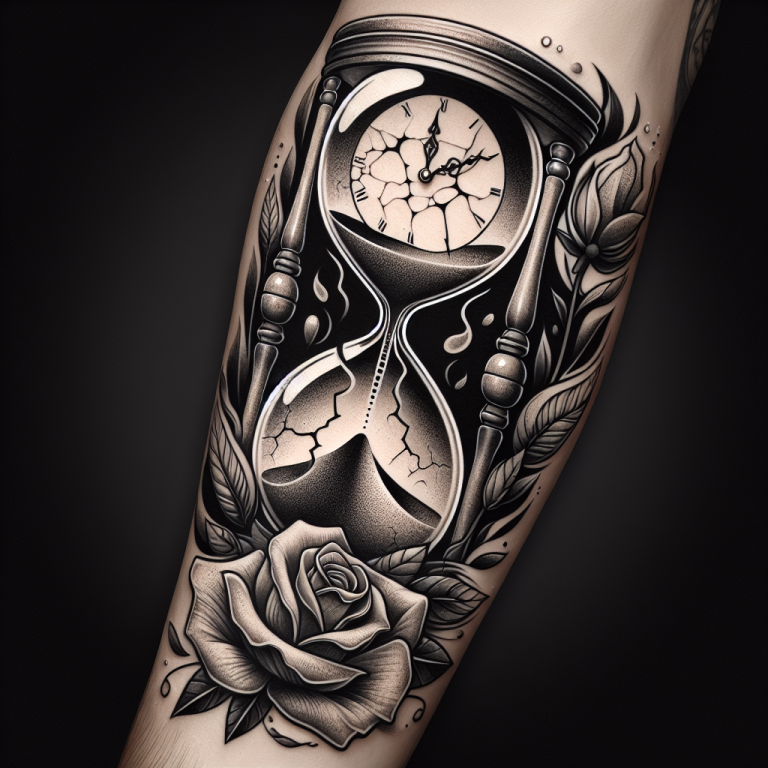 Time tattoo ideas for men and women featuring clocks, roses ...