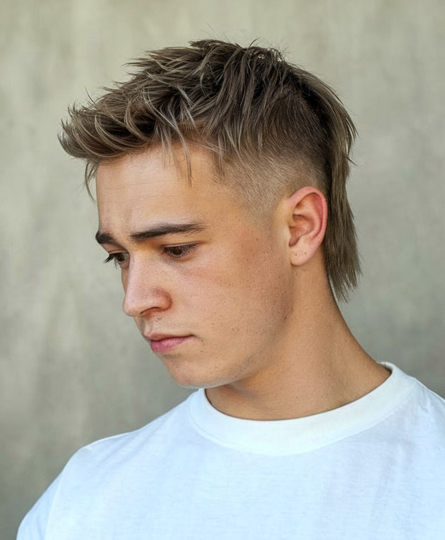Short Mullet For Mens 2025: 21 Ideas Including Fade, Shaved Sides, Wolf ...