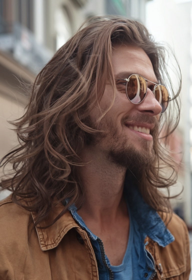 25 Long Hairstyles For Men 2025 With Curly, Straight, Wavy Hair, Beard ...