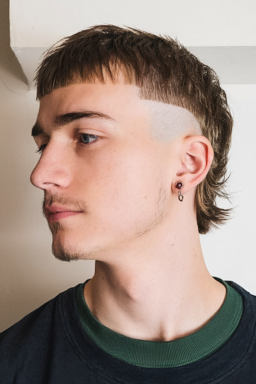 Short Mullet For Mens 2025: 21 Ideas Including Fade, Shaved Sides, Wolf ...