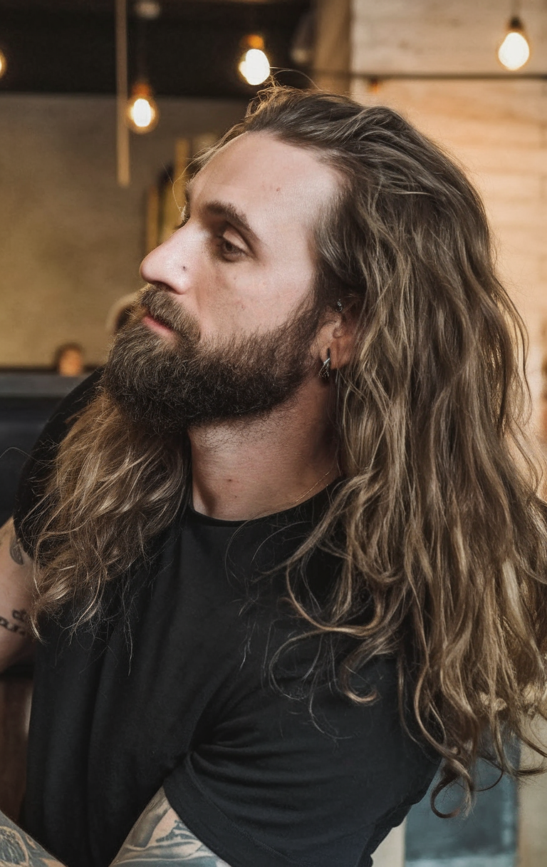 25 Long Hairstyles For Men 2025 With Curly, Straight, Wavy Hair, Beard ...