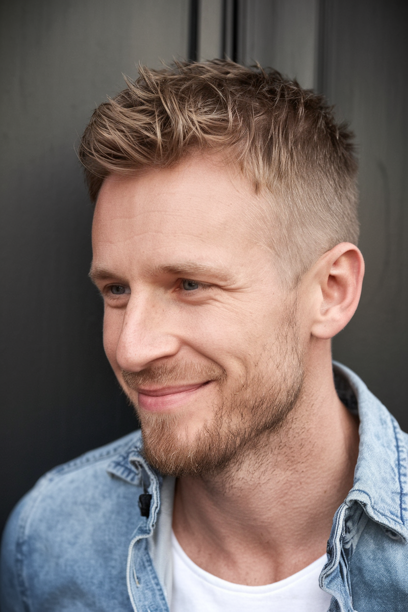 Modern Textured Crew Cut 2025: 23 Ideas For Men And Boys With Short Or ...