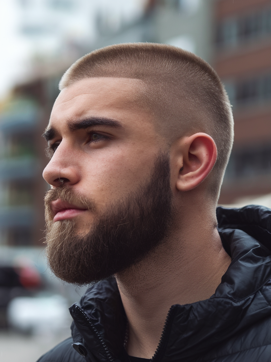 Buzz Cut For Men 2025: 23 Ideas With Beard, Fade, Short And Curly ...