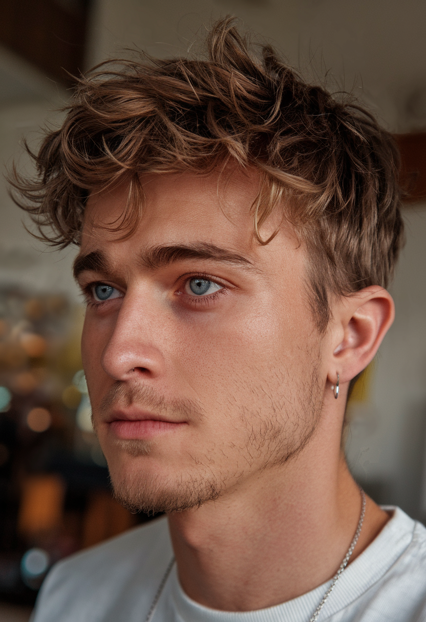 Short Wolf Cut For Men 2025: 23 Ideas For Wavy, Straight, Shaggy, Curly ...