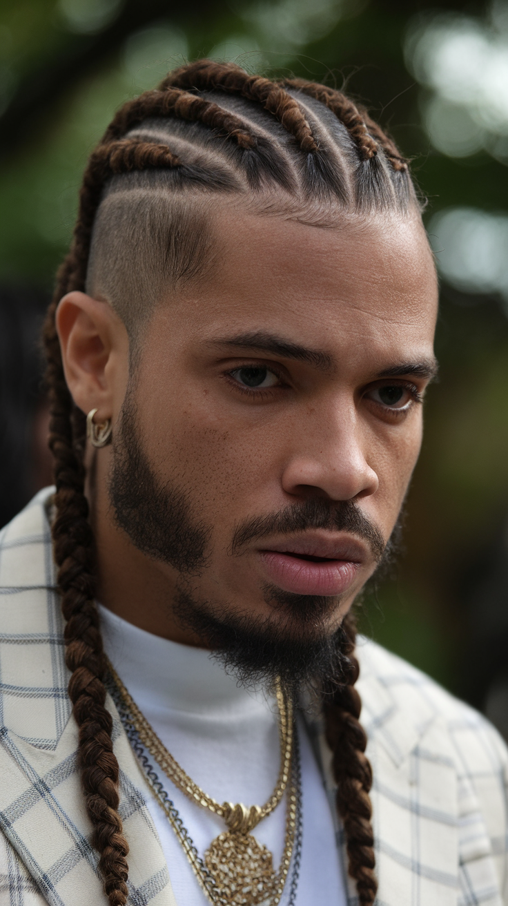 25 Cornrow Hairstyles For Men 2025 With Fade, High Top, Twists, Bun ...