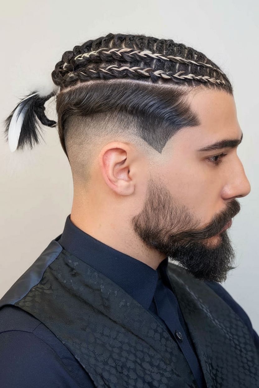 25 Cornrow Hairstyles For Men 2025 With Fade, High Top, Twists, Bun ...