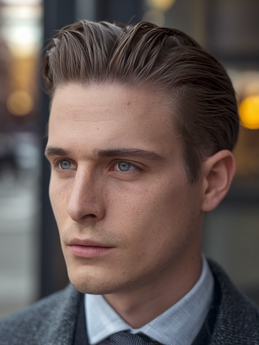 Slicked Back Hair For Men 2025: 27 Ideas With Modern Fade Style ...
