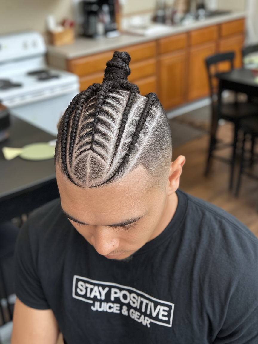 25 Male Braid Styles 2025 For Men With Fade, Cornrows, High Top, Twist ...