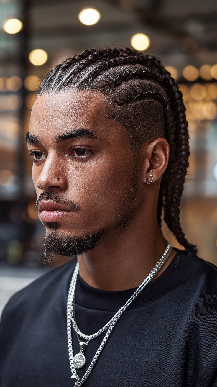 25 Cornrow Hairstyles For Men 2025 With Fade, High Top, Twists, Bun ...