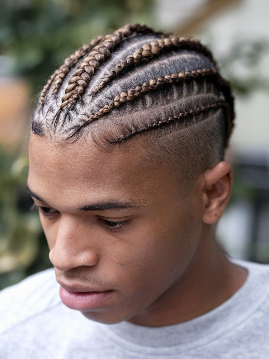 25 Cornrow Hairstyles For Men 2025 With Fade, High Top, Twists, Bun ...