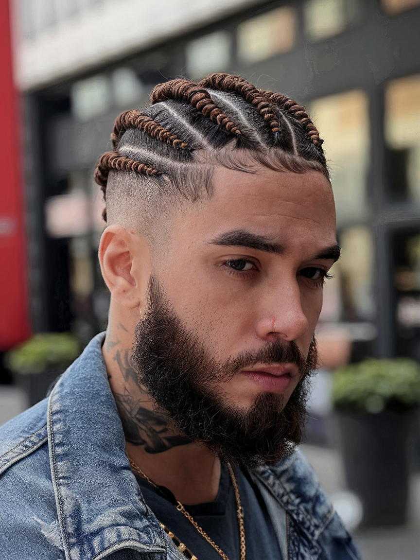25 Cornrow Hairstyles For Men 2025 With Fade, High Top, Twists, Bun ...