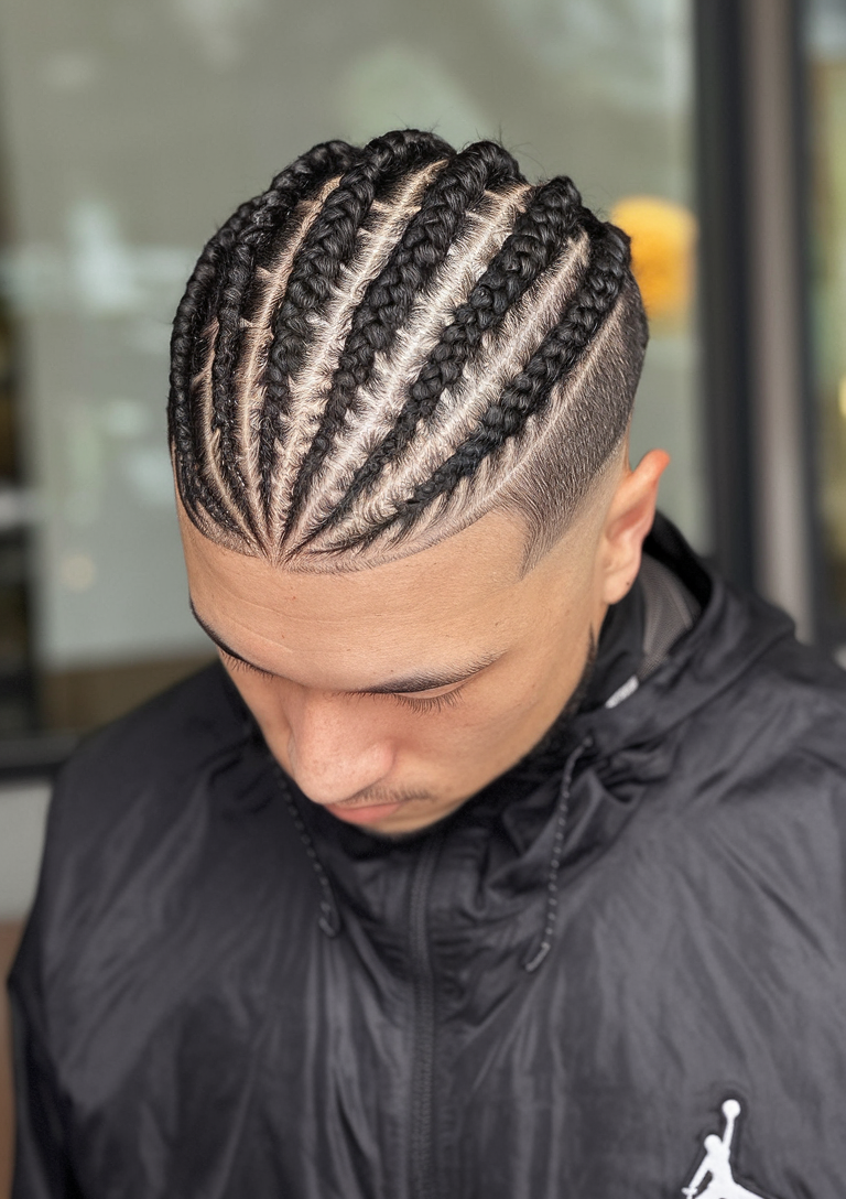25 Cornrow Hairstyles For Men 2025 With Fade, High Top, Twists, Bun ...