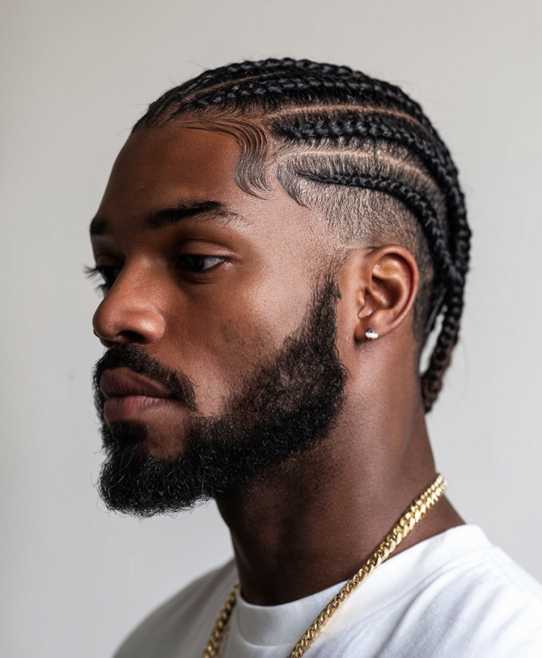 22 Braids Hairstyles For Black Men 2025 With Fade, Bun, Cornrows ...