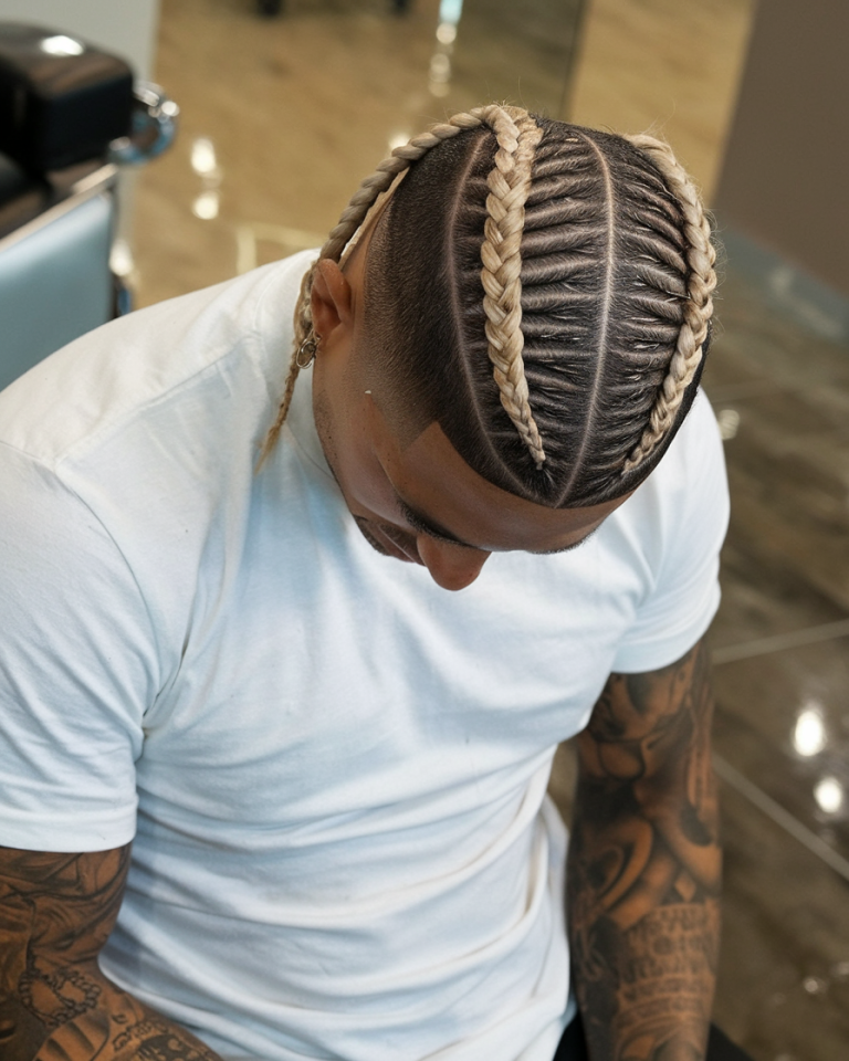 25 Cornrow Hairstyles For Men 2025 With Fade, High Top, Twists, Bun ...