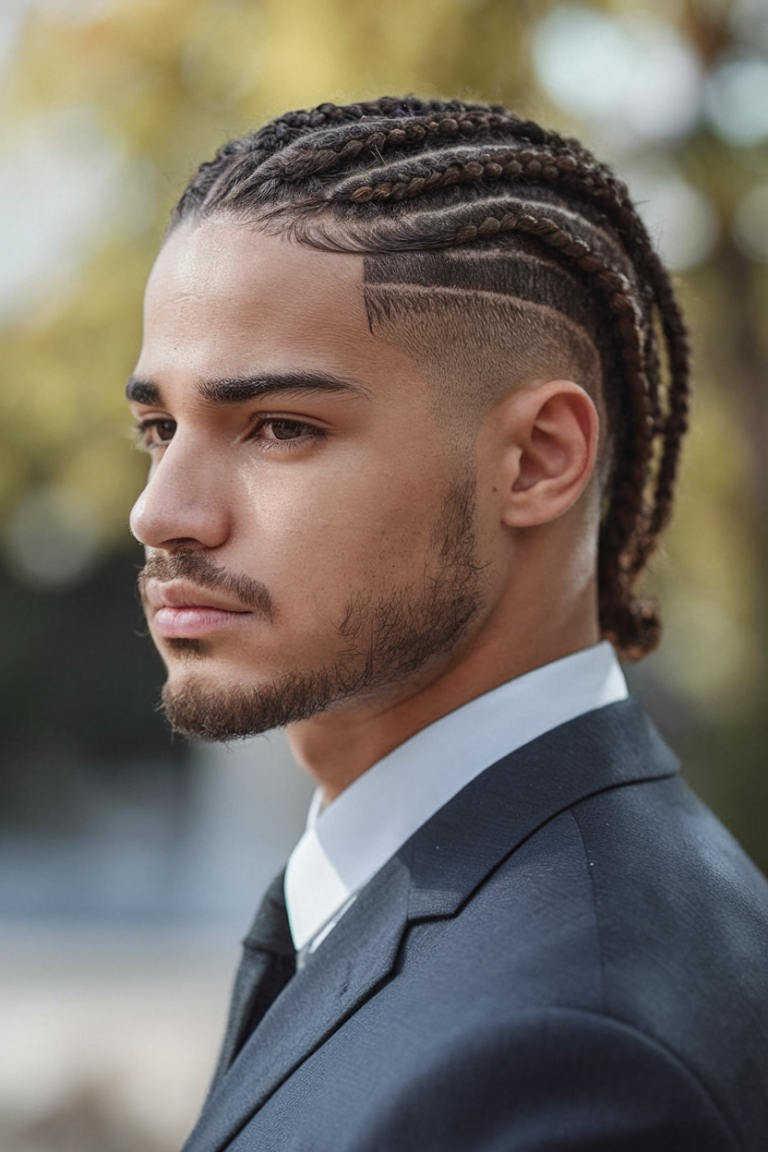 25 Male Braid Styles 2025 For Men With Fade, Cornrows, High Top, Twist ...
