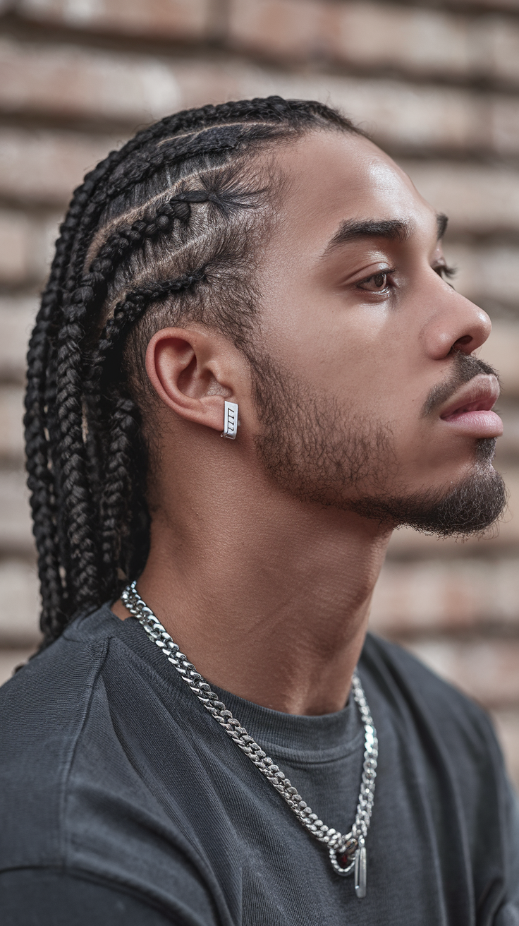 22 Braids Hairstyles For Black Men 2025 With Fade, Bun, Cornrows ...