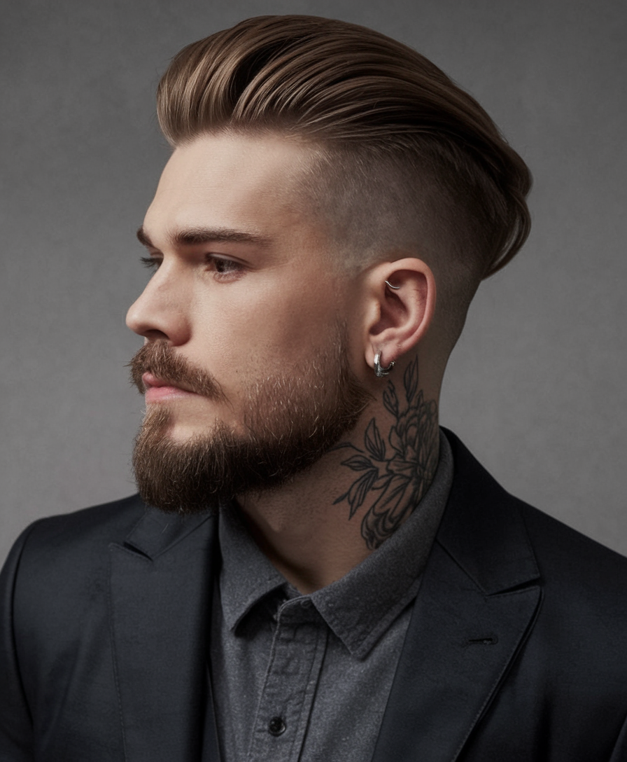 Slicked Back Hair For Men 2025: 27 Ideas With Modern Fade Style ...