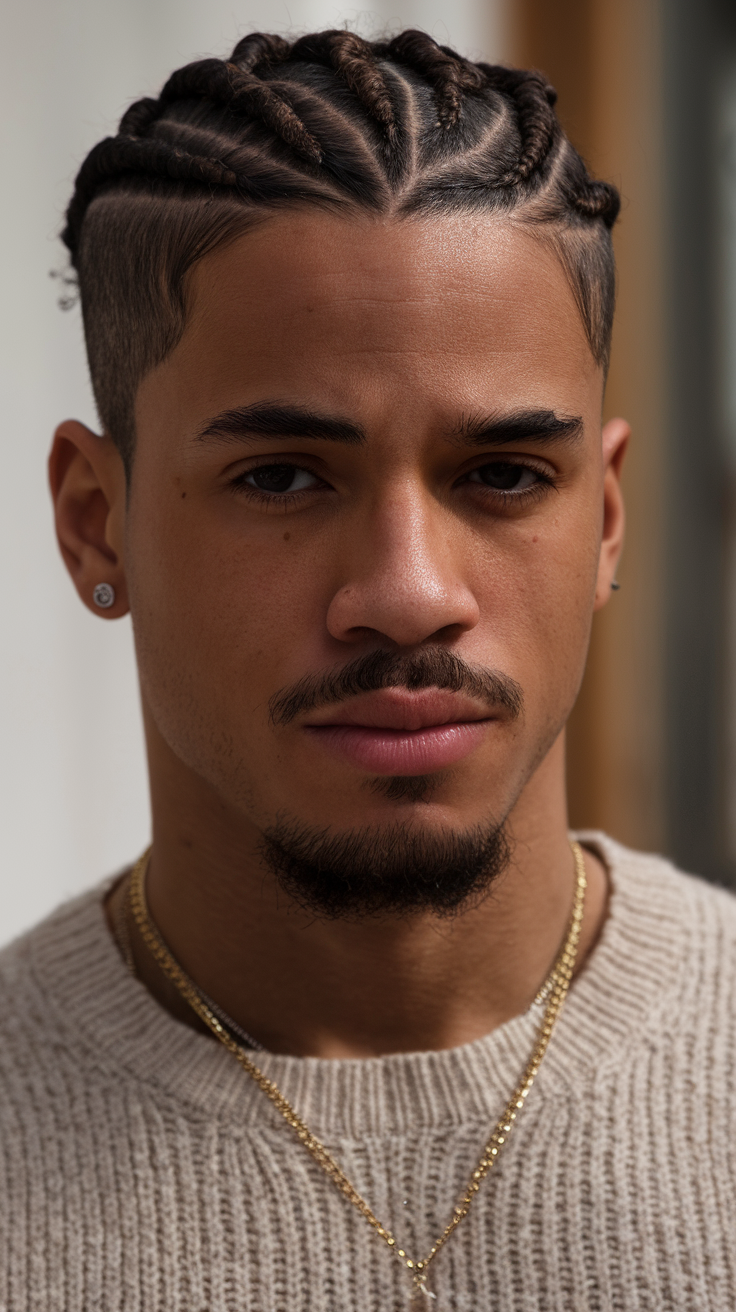 25 Male Braid Styles 2025 For Men With Fade, Cornrows, High Top, Twist ...