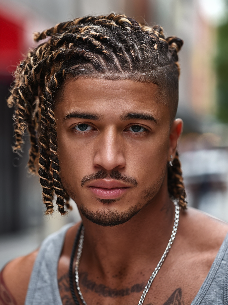 25 Male Braid Styles 2025 For Men With Fade, Cornrows, High Top, Twist ...