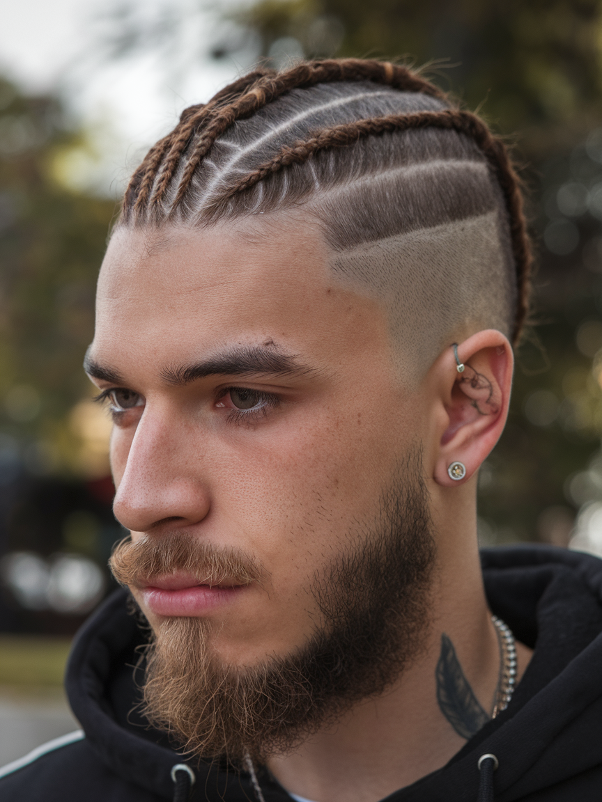 25 Cornrow Hairstyles For Men 2025 With Fade, High Top, Twists, Bun ...