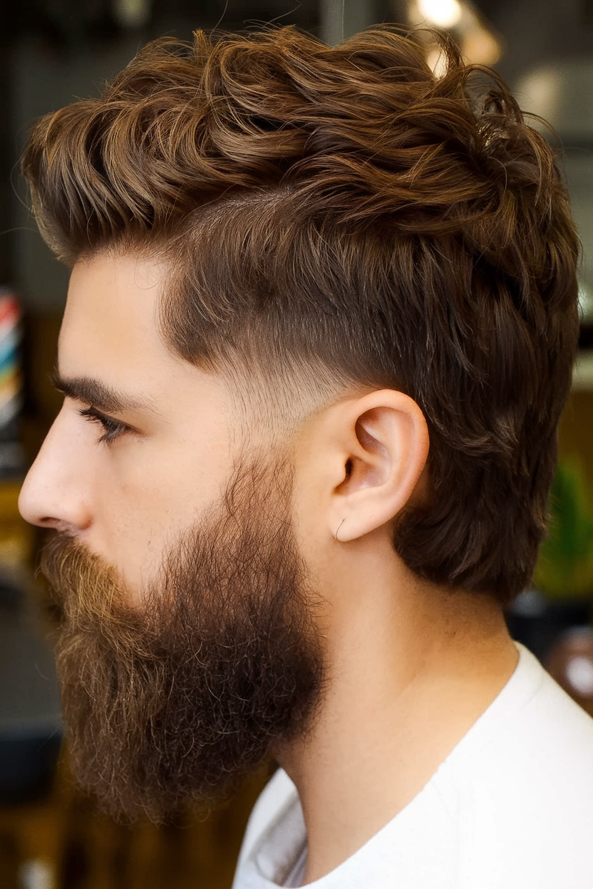 Stylish Faded Mullets For Men 2025: 21 Ideas For Straight, Curly, Wavy ...