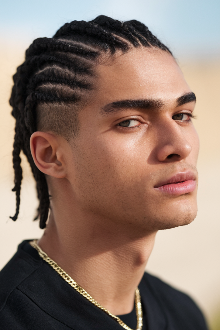25 Male Braid Styles 2025 For Men With Fade, Cornrows, High Top, Twist ...