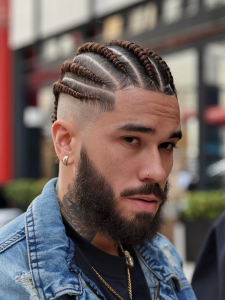 25 Cornrow Hairstyles For Men 2025 With Fade, High Top, Twists, Bun ...