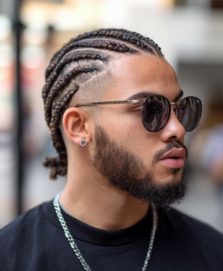 25 Male Braid Styles 2025 For Men With Fade, Cornrows, High Top, Twist ...