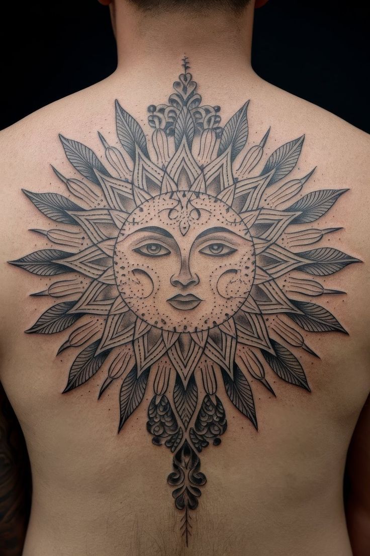 25 Sun Tattoo Ideas 2025: Unique, Minimalist, Rising, Half Sun Half ...
