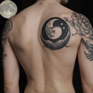 25 Moon Tattoo Ideas 2025 For Men With Meaning, Aesthetic, Fine Line ...